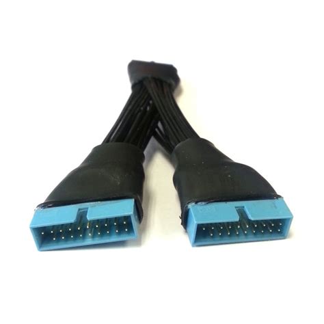 Alınık 20 Pin USB 3 0 Y Çoklayıcı Kablo 20 Pin USB 3 0 Internal Header Y Splitter Cable