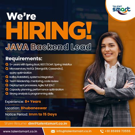 Talent Smart On Linkedin Java Backendlead Springboot J2ee Microservices Nosql Kafka