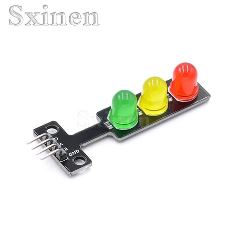 1pcs mini 5v traffic light led display module for arduino red yellow
