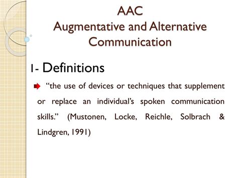 Ppt Aac Augmentative And Alternative Communication Powerpoint