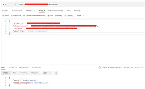 401403 Unauthorizedclient Wgrant Type Clientcredentials When Requesting Token For M2m