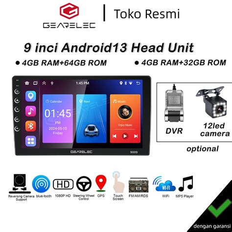 Jual Gearelec Double Din Universal Android13 Head Unit 9inci 4 64g