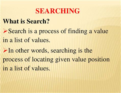 searching in c searching what is search search is a process of