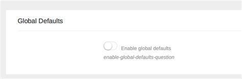 global defaults isebox