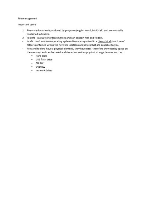 file management notes pdf