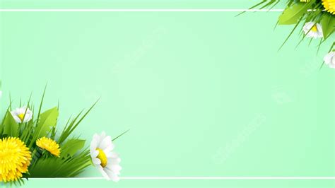 Best Spring Green Plants Powerpoint Background For Presentation