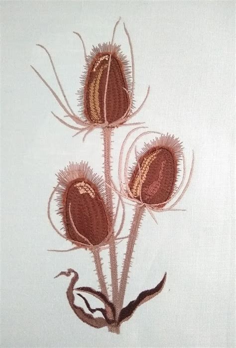 Raw Edge Applique Design Teaselsthistle Etsy