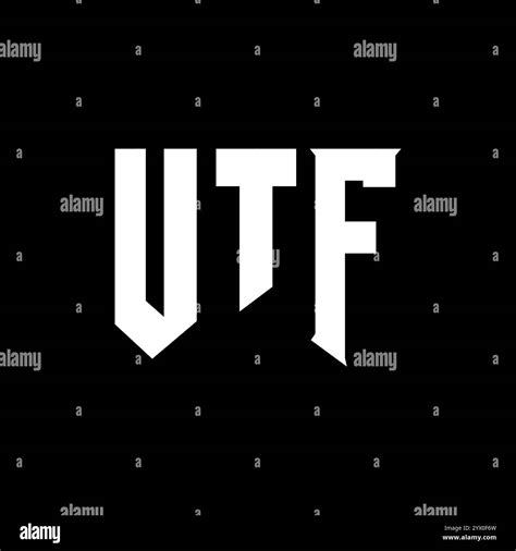 Utf Letter Logo Design For Technology Company Utf Logo Design Black