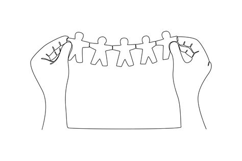 Premium Vector Continuous Oneline Drawing Hand Holding Human
