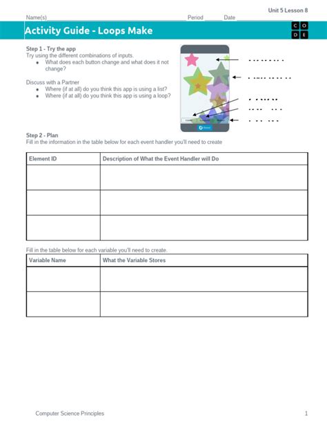 Activity Guide Loops Make Unit 5 Lesson 8 Pdf