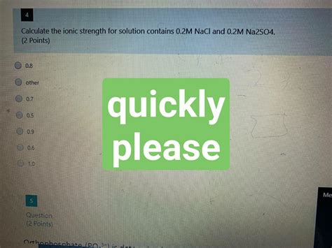Solved Calculate The Ionic Strength For Solution Contains Chegg