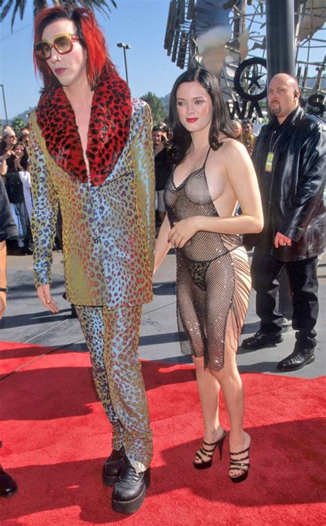 Rose Mcgowan And Marilyn Manson At Mtv Awards