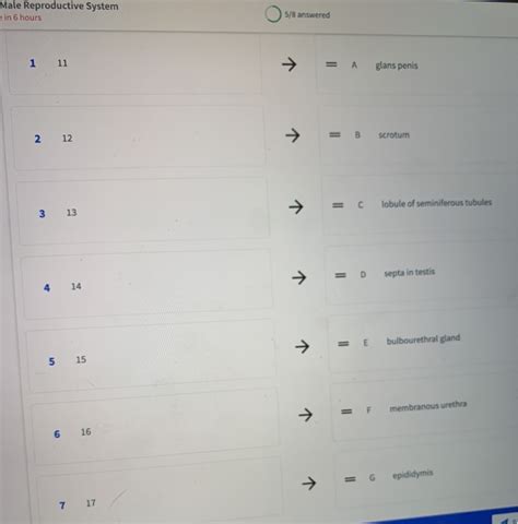 Solved Homework Unanswered Match The Term To The Indicated