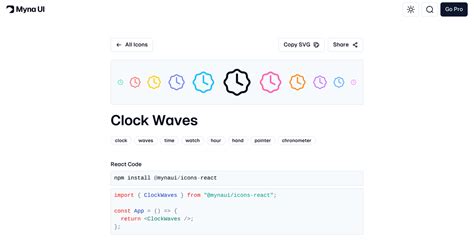 Clock Waves Mynaui Made With Tailwindcss Shadcnui Radix Ui And Figma