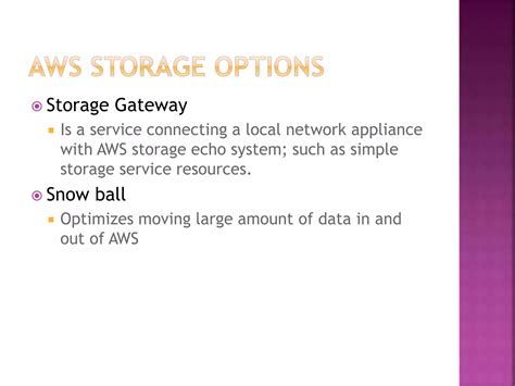 Aws Storage Options Pptx Cloud Computing Internet