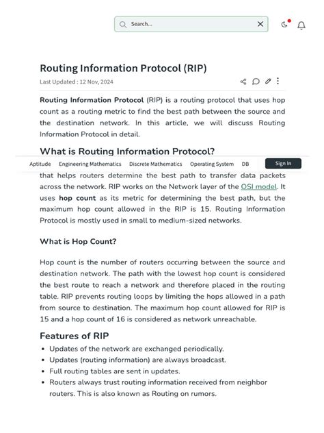 Rip Protocol Pdf
