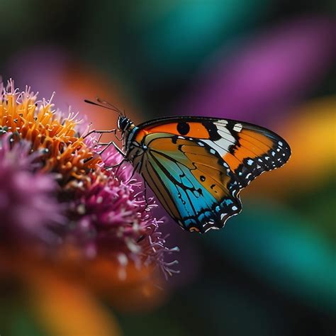 La Vibrante Mariposa Emerge Del Capullo En Un Estallido De Alas