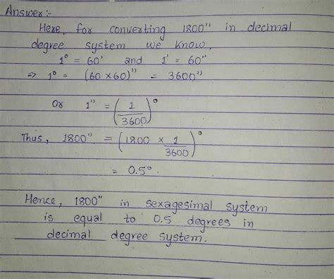 How Can We Convert 1800 Which Is In Sexagesimal System Into Decimal