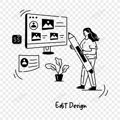 디자인 손으로 그린 그림 편집 Png 일러스트 무료 다운로드 Lovepik