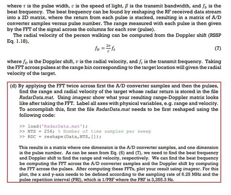 4 Fourier Transforms For Radar Signal Processing