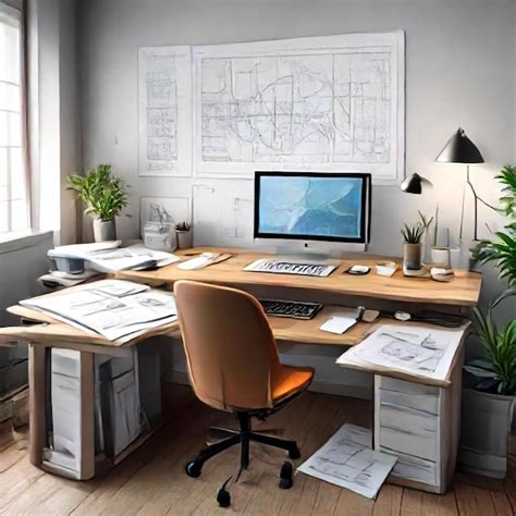13000 Office With Triangular Desk Pictures