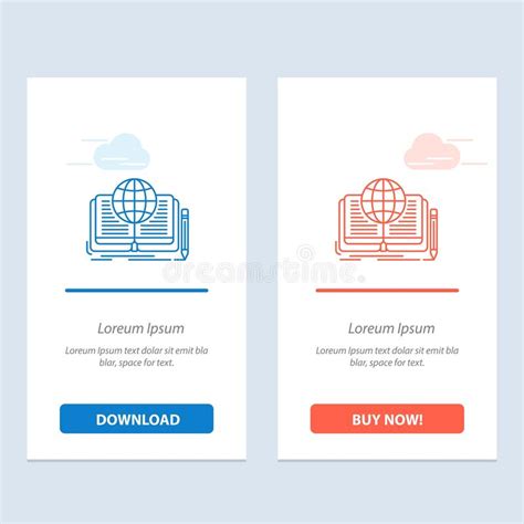 Writing Novel Book Story Theory Blue And Red Download And Buy Now Web Widget Card Template