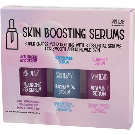 Skin Treats Pink Skin Boosting Serums 3 Pack Wilko
