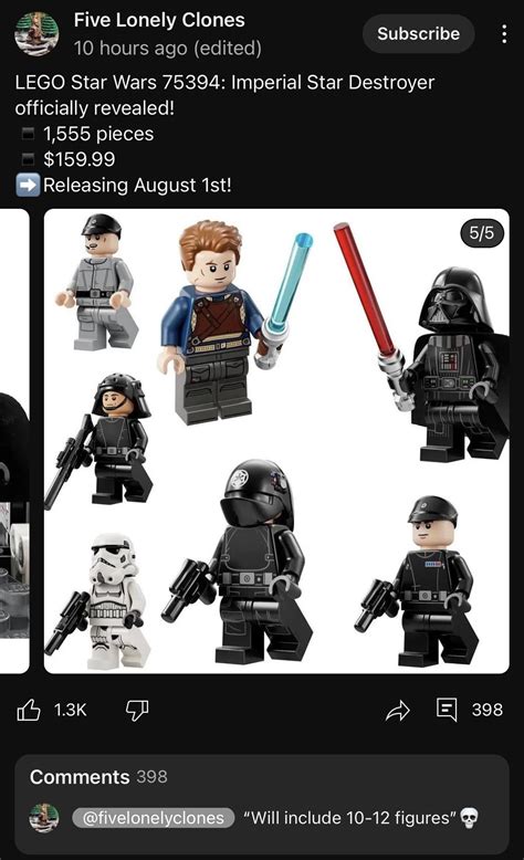 Lego Fans When The Ultra Mega Speculative Leaks Are Incorrect And The Set Doesnt Include 12