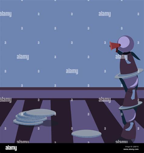 Robots Standing Over One Another And Presenting Important Messages With