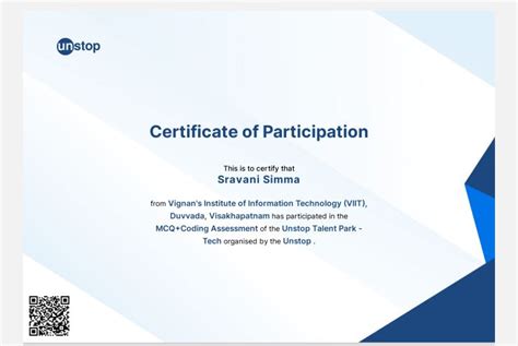 Sravani Simma On Linkedin Unstoptalentpark Unstop