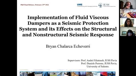 Fluid Viscous Dampers And Their Effects On Structural And Nonstructural Seismic Response Youtube