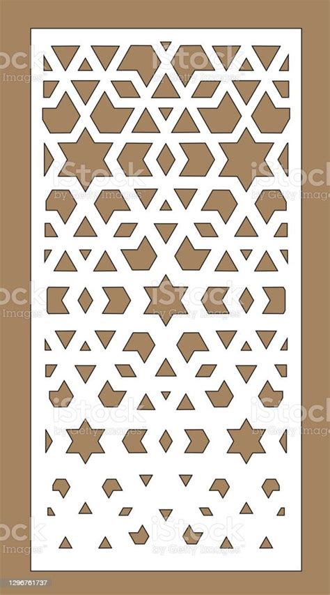 레이저 패턴 레이저 절단을위한 룸 파티션 화면 및 벡터 패널 현대적인 그라데이션 디자인 Cnc 기하학적 템플릿 비율 1 대 2 0명에 대한 스톡 벡터 아트 및 기타 이미지