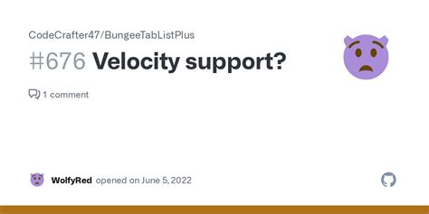 Velocity Support · Issue 676 · Codecrafter47bungeetablistplus · Github