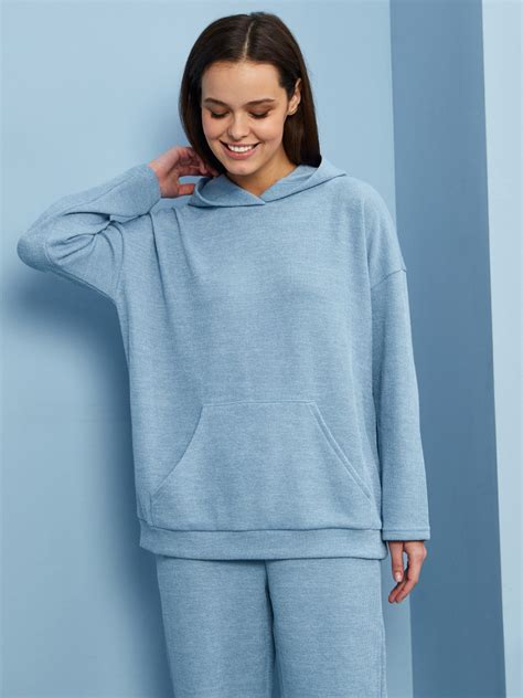 Спортивный костюм женский теплый брючный Rizziano голубой цвет — купить за 2098 руб со скидкой