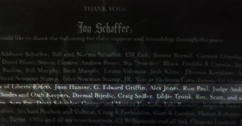 Well Look Who Iced Earth Guitarist Jon Schaffer Thanks On Their Latest Album Imgur