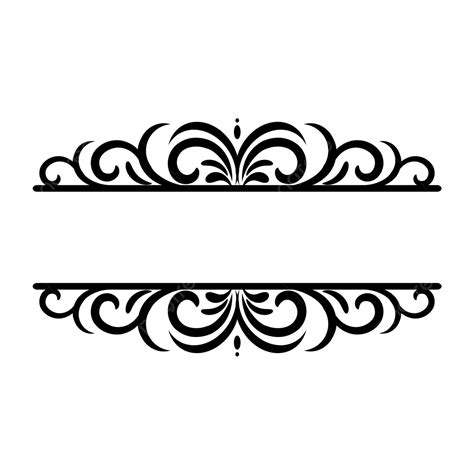 Royal Swirl Ornate Text Frame Black Text Text Border Ornate PNG Transparent Clipart Image And