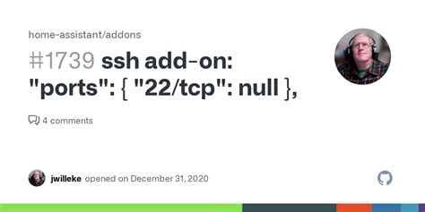 Ssh Add On Ports { 22 Tcp Null } · Issue 1739 · Home Assistant Addons · Github
