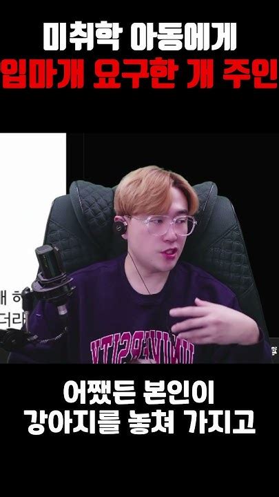 미취학 아동에게 입마개 요구한 개주인 Youtube