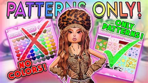 Dress To Impress But I Can Only Use Patterns Roblox Youtube