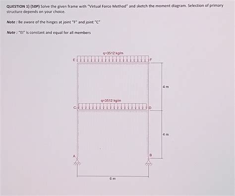 solved question 1 50p ﻿solve the given frame with