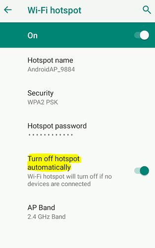 Hotspot Feature Disable On Bootup Software General Function