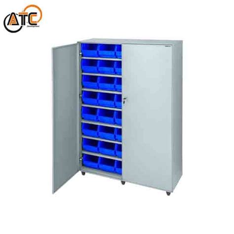 ตู้ใส่กล่องอะไหล่ รุ่นรับน้ำหนัก350กก มีประตู กล่องอะไหล่56ใบbc 778dbr บริษัท เอ ทูลส์ ซี ดี