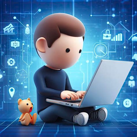 Premium Ai Image Man Working On Laptop 3d Character Ai Generative