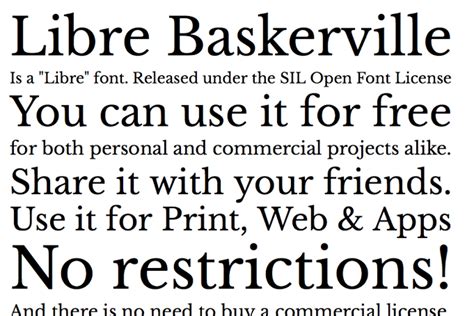 Libre Baskerville Font Free Download