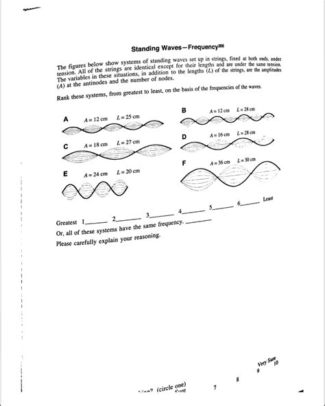 Solved Standing Waves Frequency 205 The Figures Below Show