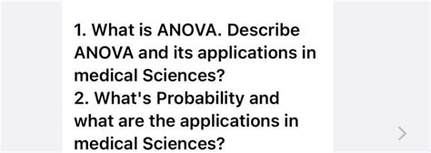 Solved 1 What Is Anova Describe Anova And Its Applications