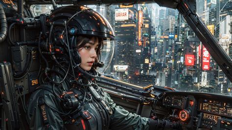 Pilot Girl In The Modern Wallpaperhd Artist Wallpapers4k Wallpapers