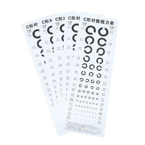 Scicalife 5 Sheets Visual Testing Chart Wall Visual Test Chart Desertcart India