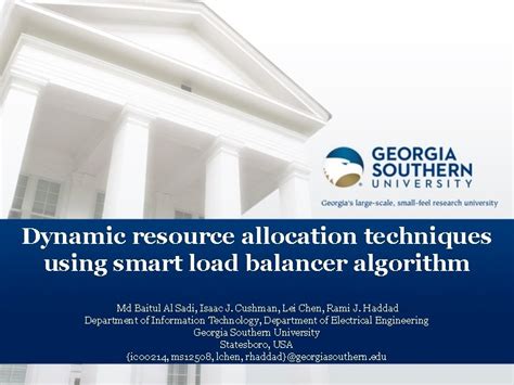 Dynamic Resource Allocation Techniques Using Smart Load Balancer