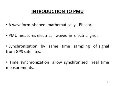 Role Of Phasor Measuring Unit In Power System Pptx Business